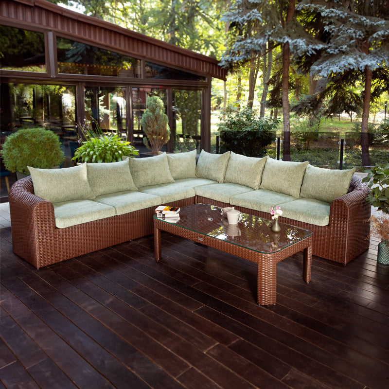 Premium set “Ampir Lounge”. Includes large corner modular sofa and tab – Terico